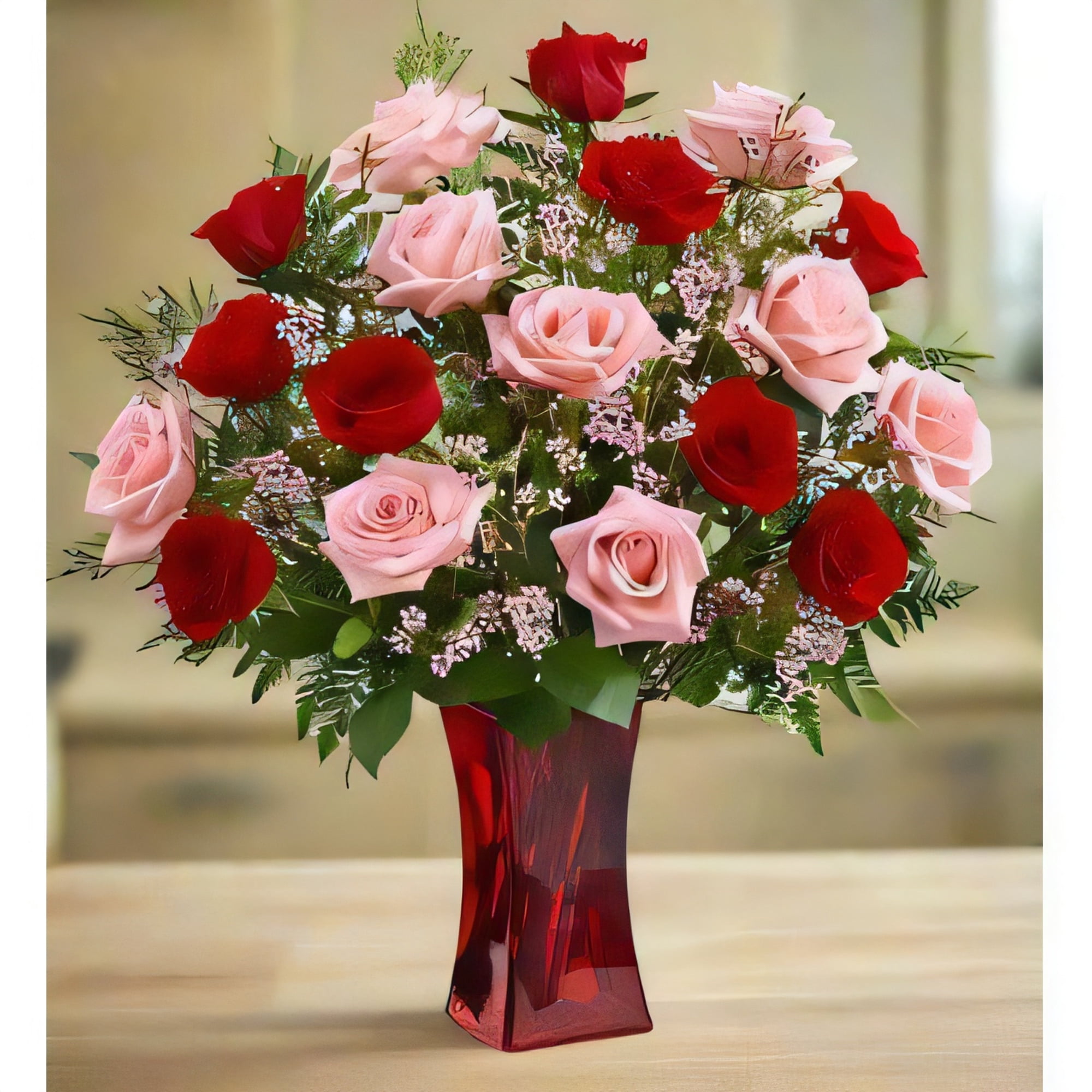 Flower Choice Blooms of Pink and Red│pink and Red Roses - Premium ...