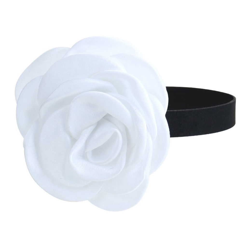 Flower Choker Collar Necklace Adjust Rose Collarbone Necklace Party ...