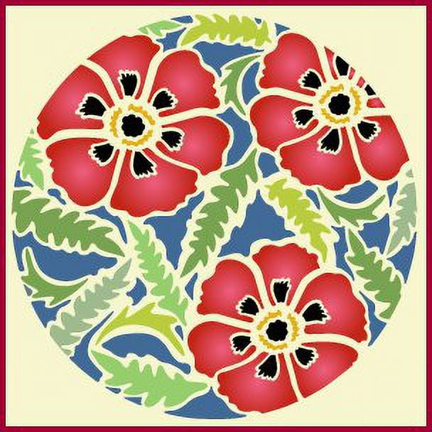 Flower Circle 6 Stencil - 11"x11" Mandala Round Stencil Circle Stencil ...