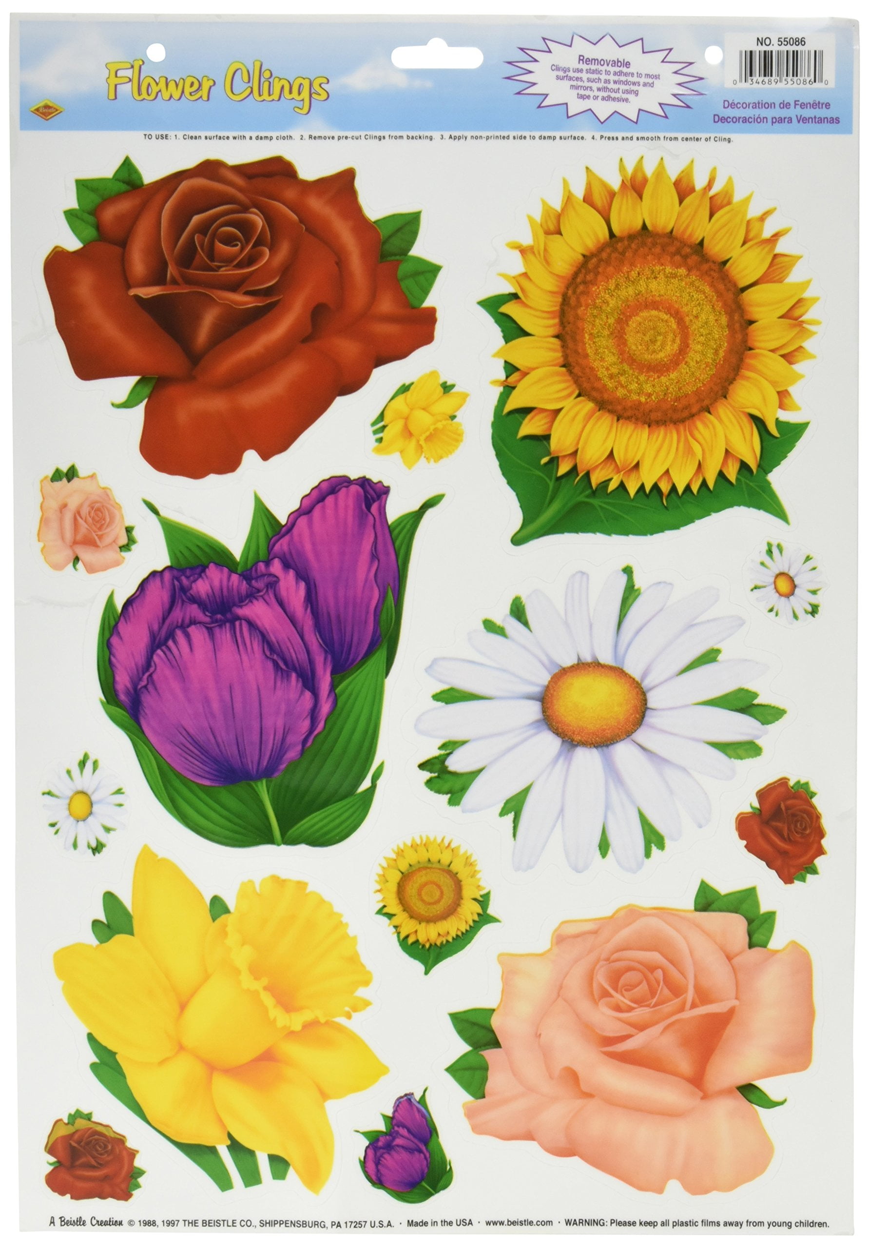 Flower Clings Party Accessory (1 count) (14/Sh) - Walmart.com