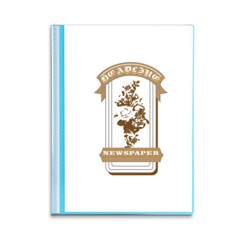 Flower Cluster Newspaper Brand Ribbon Book Sheet Protectors Portfolio ...
