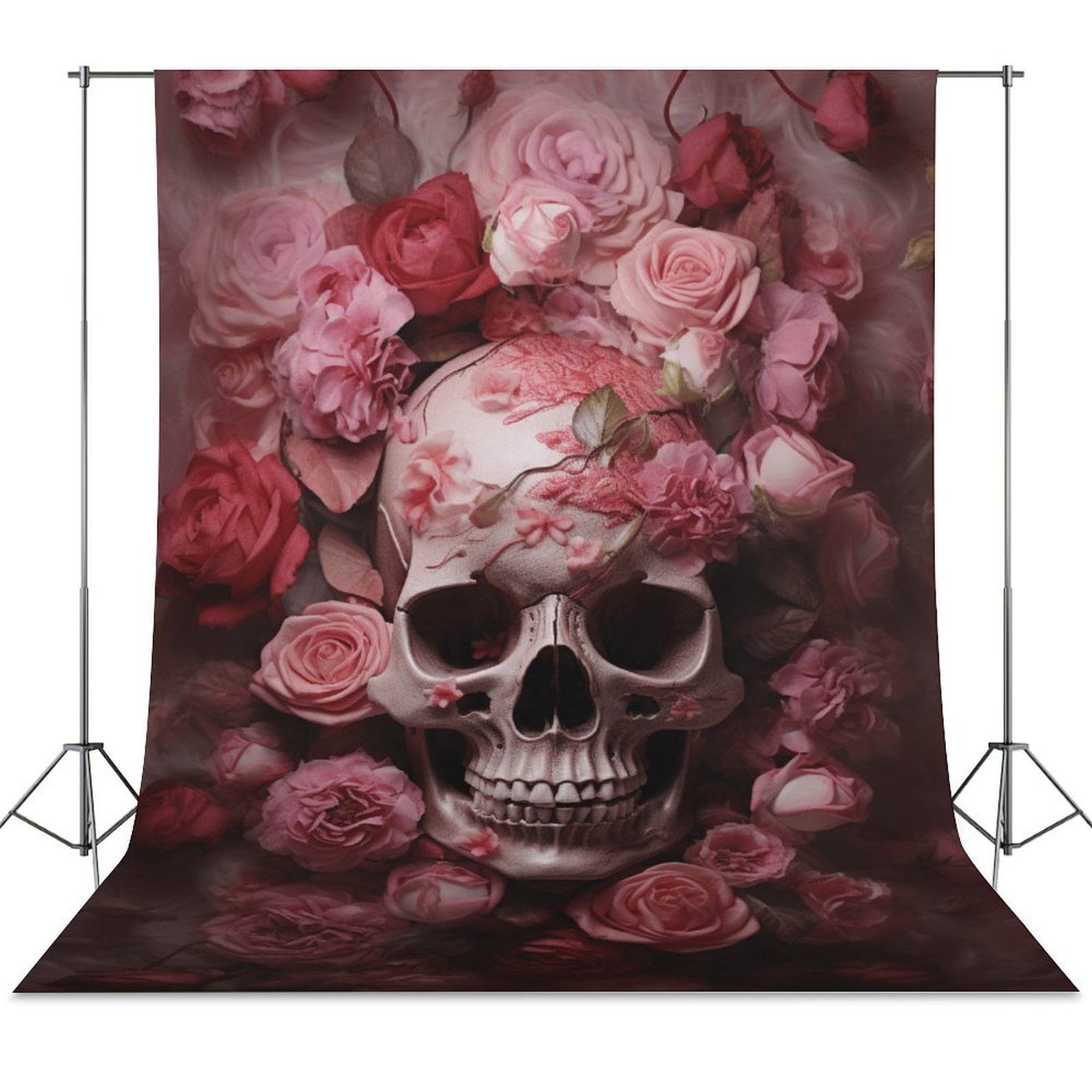 Flower Cluster Skull Backdrop Baby Shower Newborn Portrait Girl Boy ...