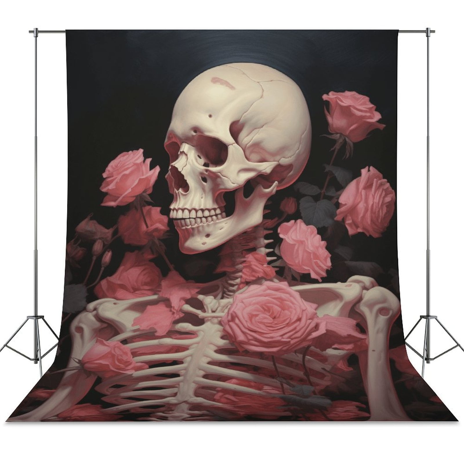 Flower Cluster Skull Backdrop Baby Shower Newborn Portrait Girl Boy ...