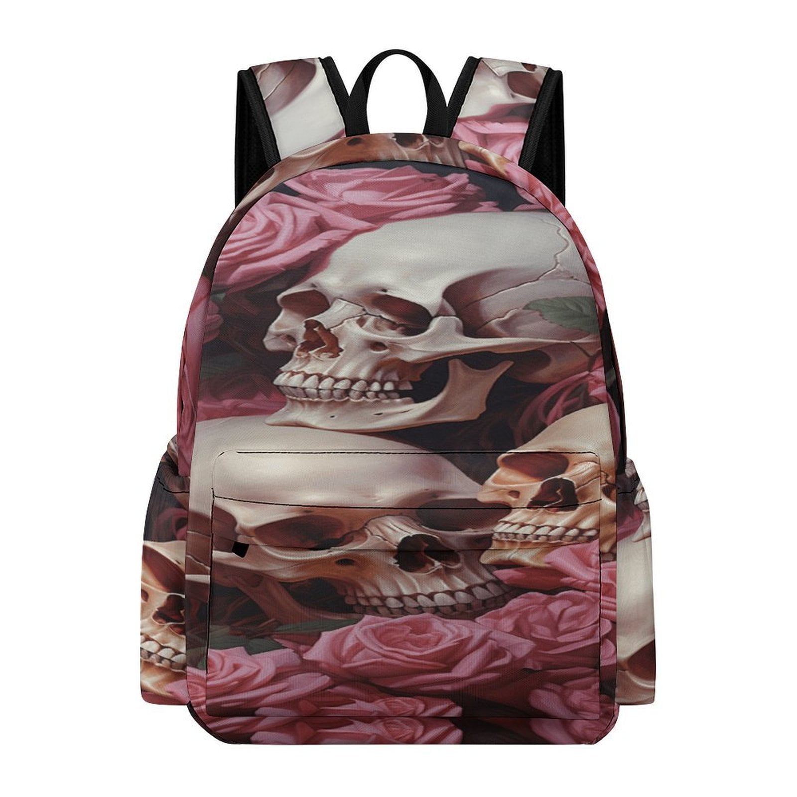 Flower Cluster Skull Backpacks Teenager Bookbag Students School Bags Travel Rucksack Shoulder ...