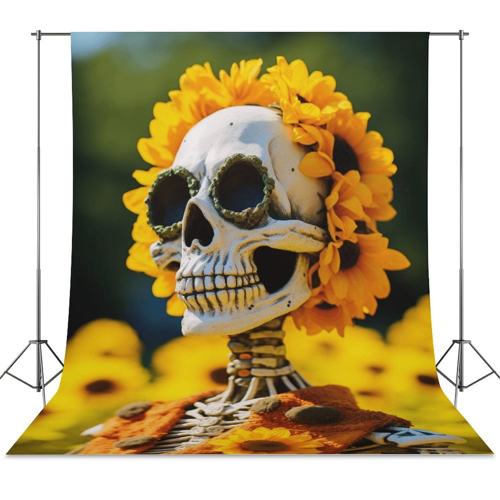 Flower Cluster Skull Decorations BackdropPortrait Photography ...