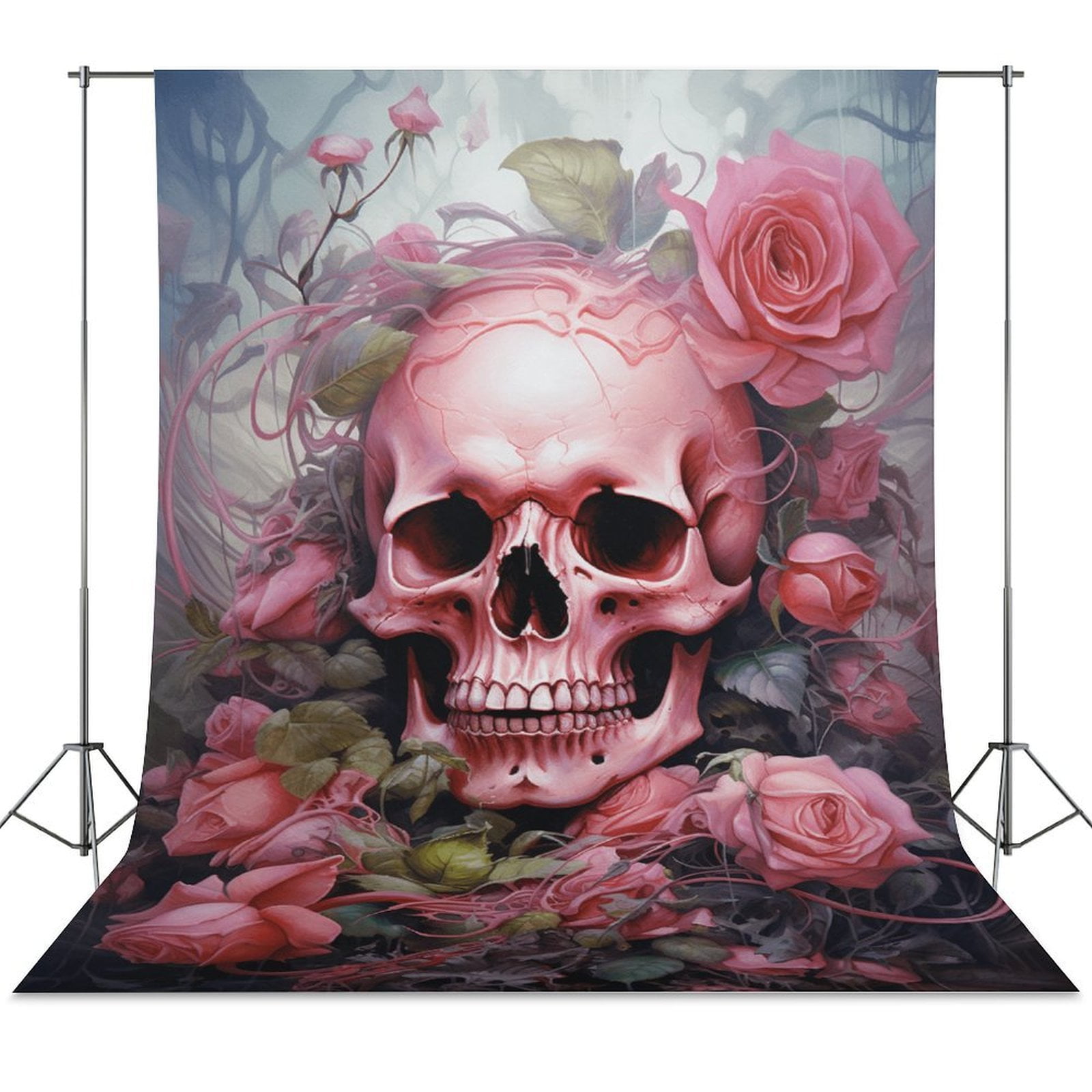 Flower Cluster Skull Decorations BackdropPortrait Photography ...