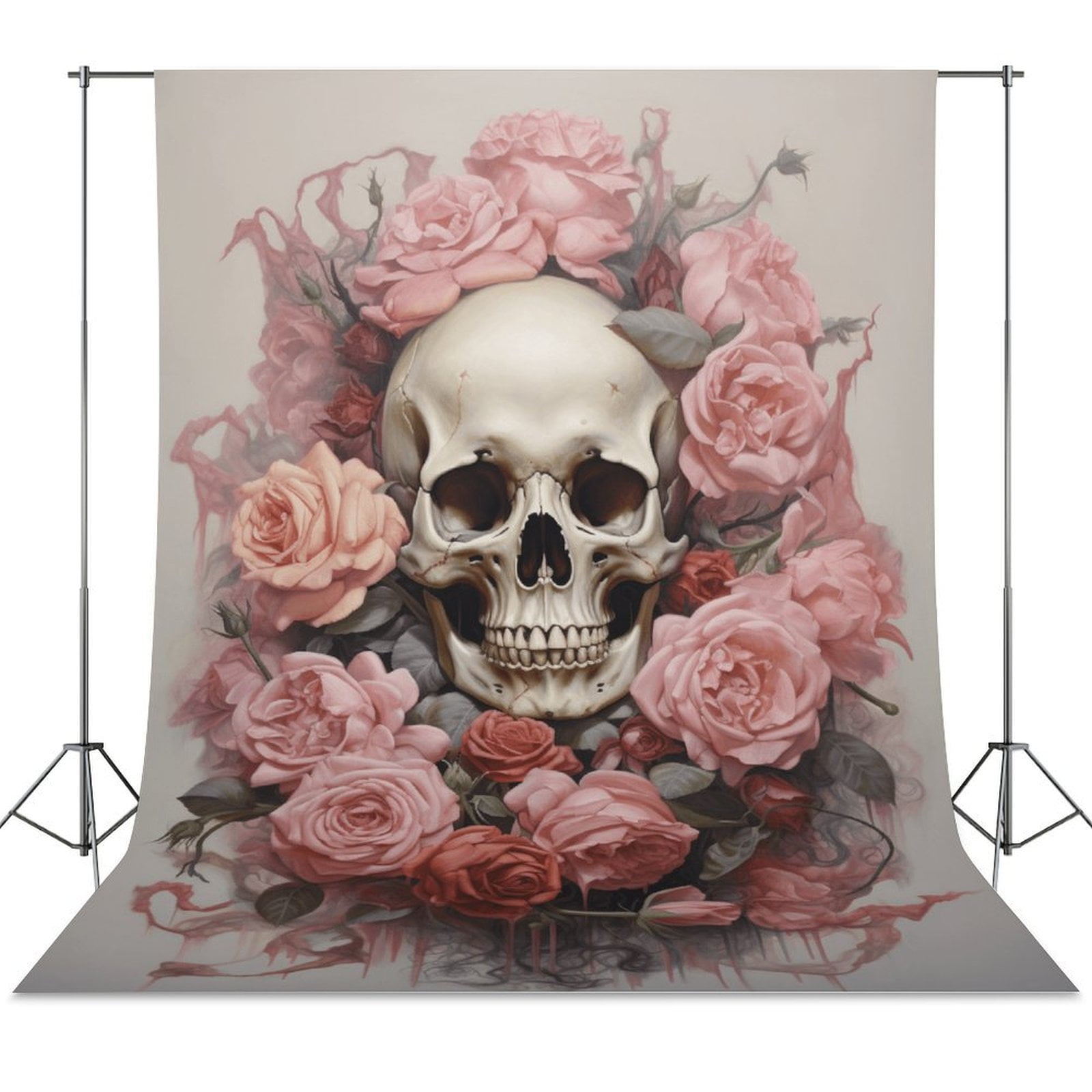 Flower Cluster Skull Decorations BackdropPortrait Photography ...