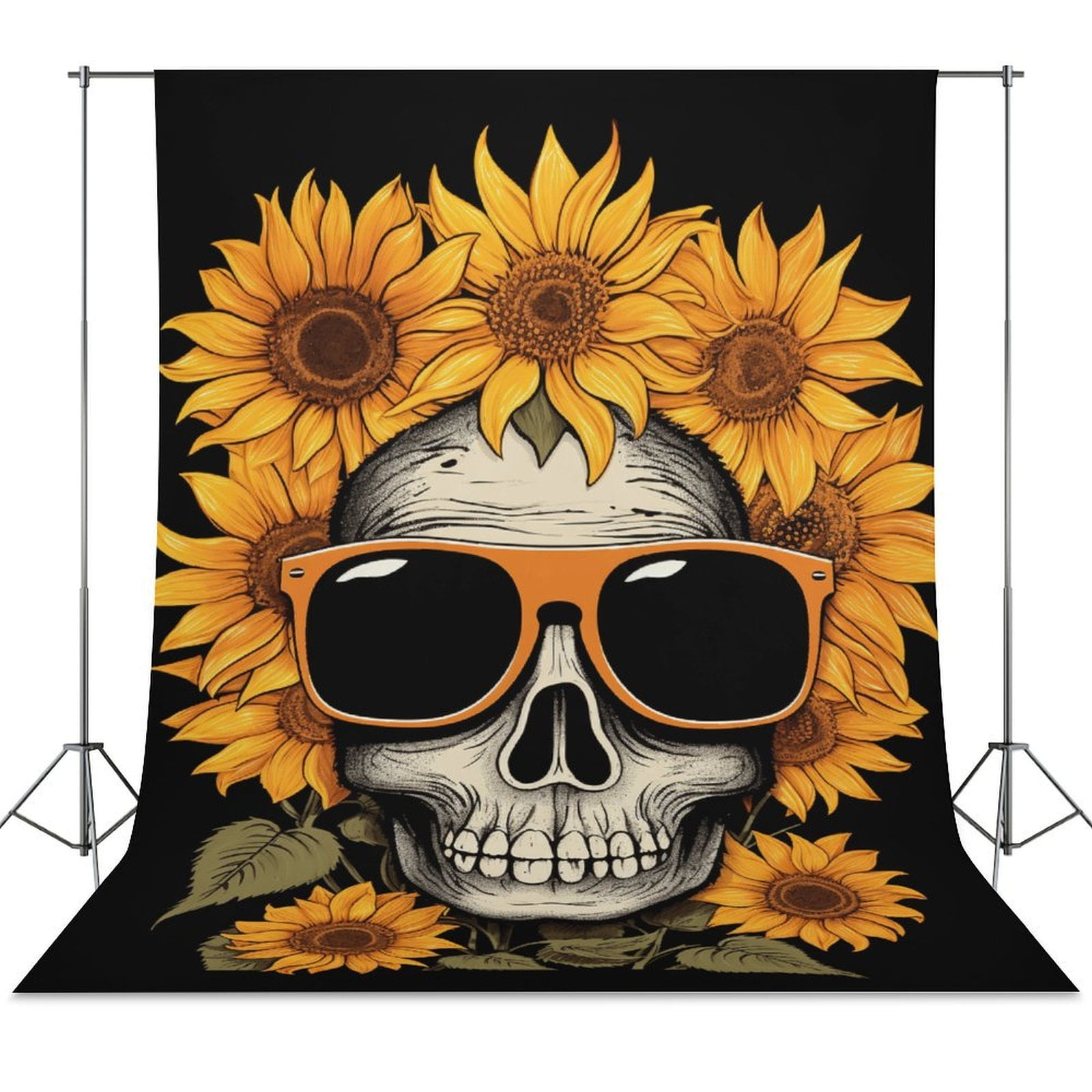 Flower Cluster Skull Decorations BackdropPortrait Photography ...