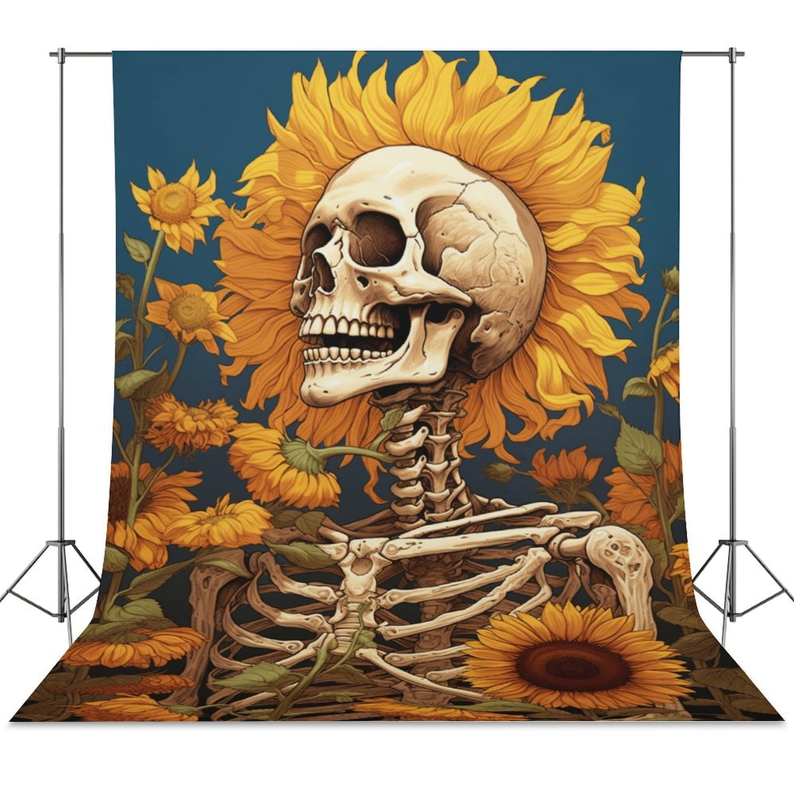 Flower Cluster Skull Photography Backdrops Adult Photostudio Props ...
