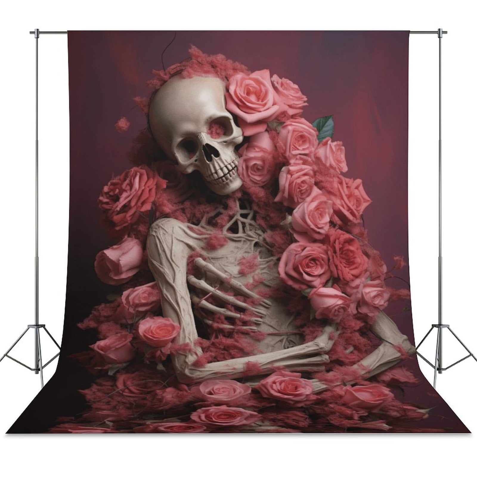 Flower Cluster Skull Photography Backdrops Adult Photostudio Props ...