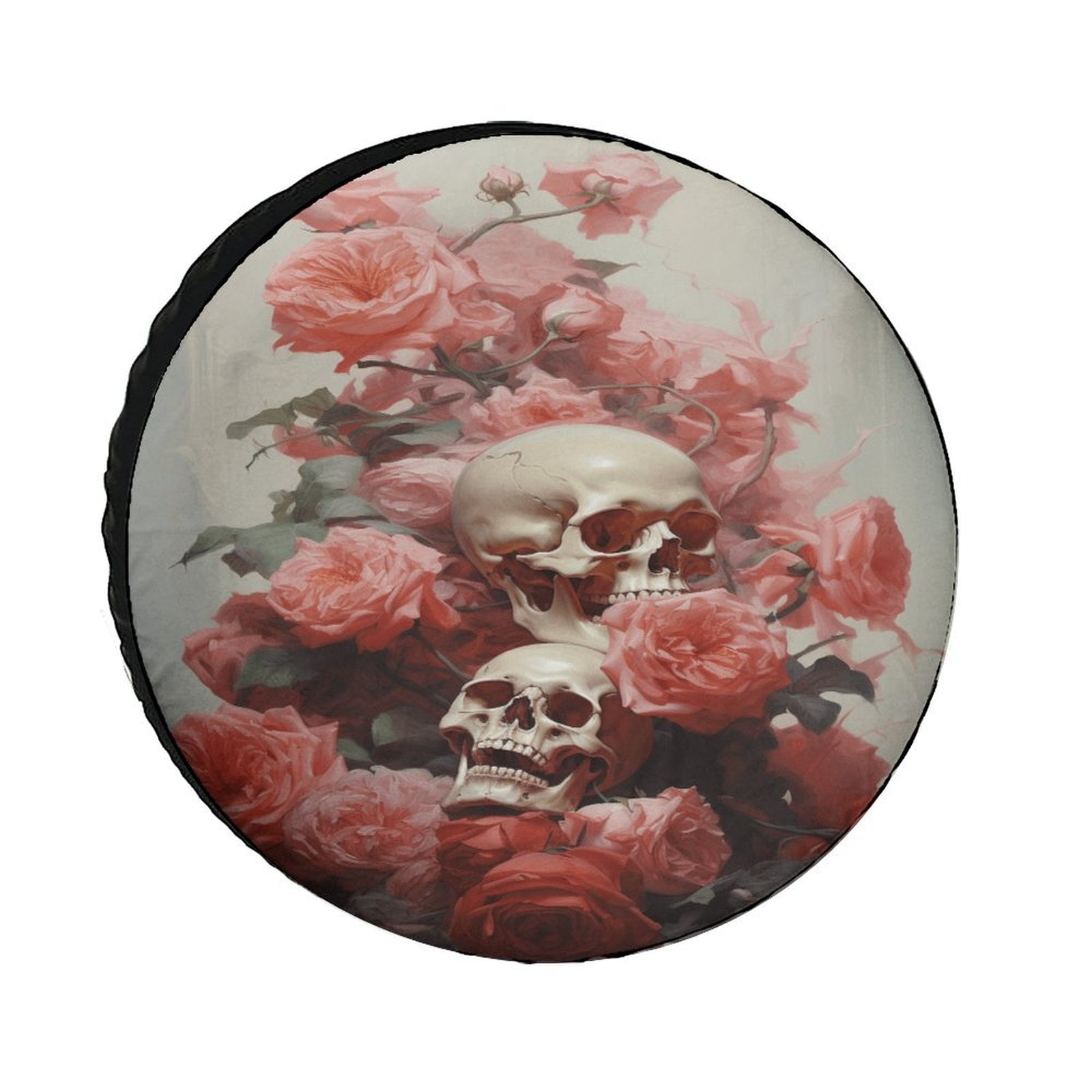 Flower Cluster Skull Spare Tire Cover Universal Waterproof Dust Proof ...