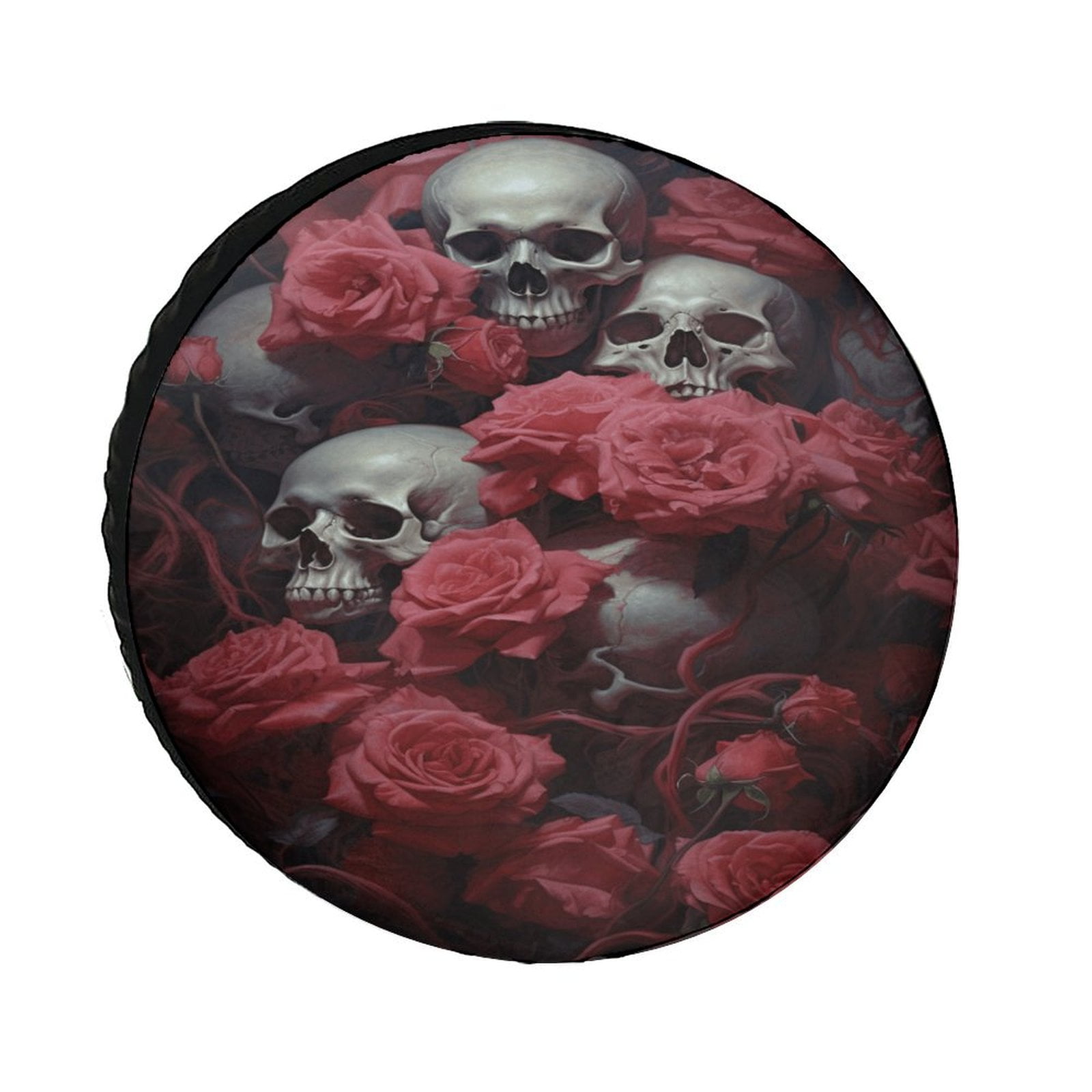 Flower Cluster Skull Spare Tire Cover Universal Waterproof Dust Proof ...