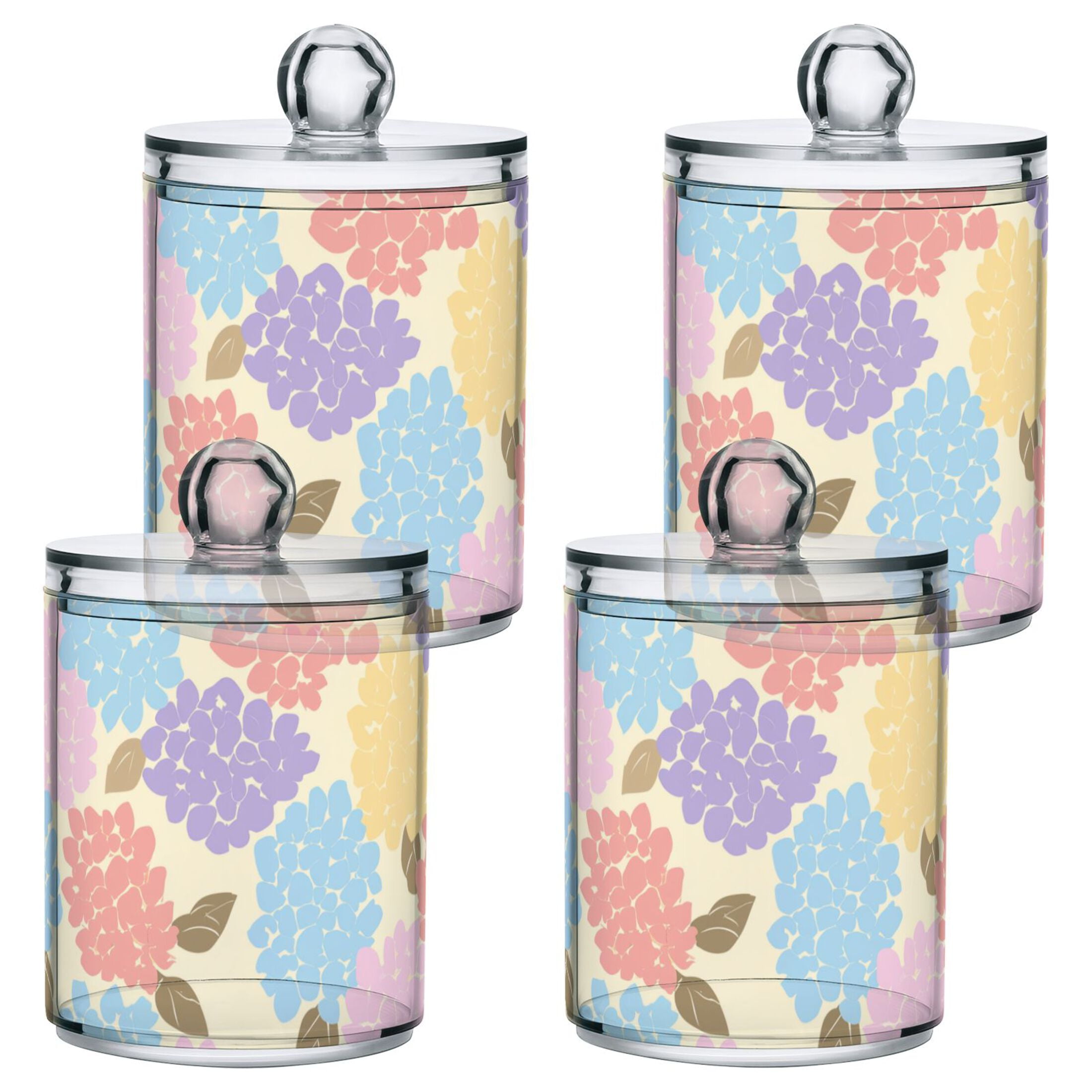 Flower Cluster with Multicolor Translucent Plastic Cans Storage ...