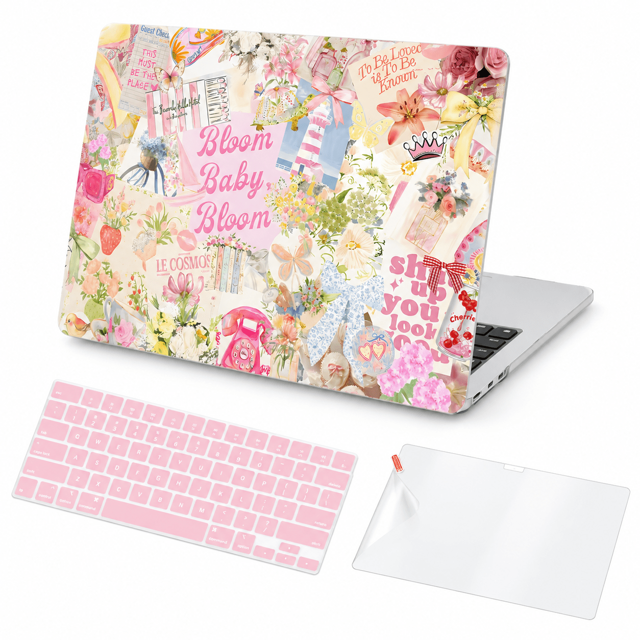 Flower Collage Laptop Skin for 13.6 Inch MacBook Air 2022-2026 M5 M4 M3 ...