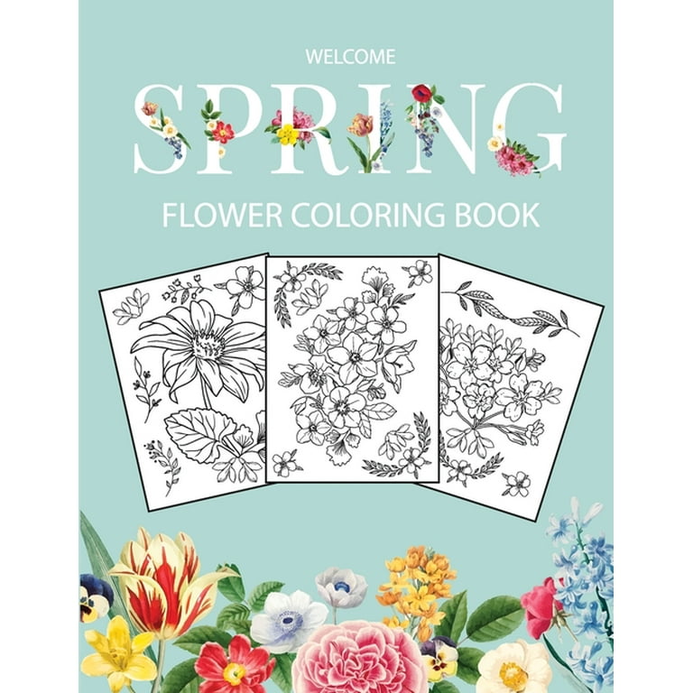 beautiful flowers coloring book