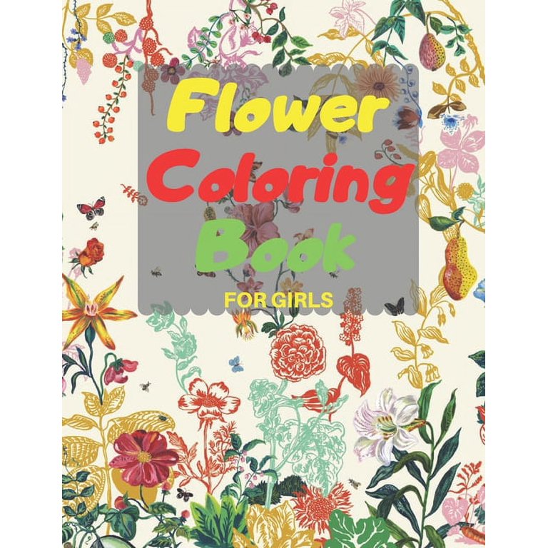 cute flower coloring book