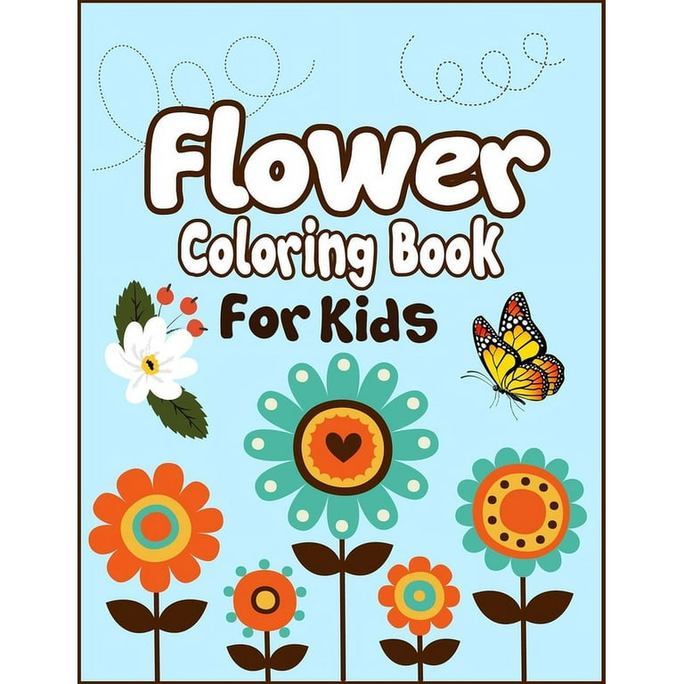 flower coloring pages easy