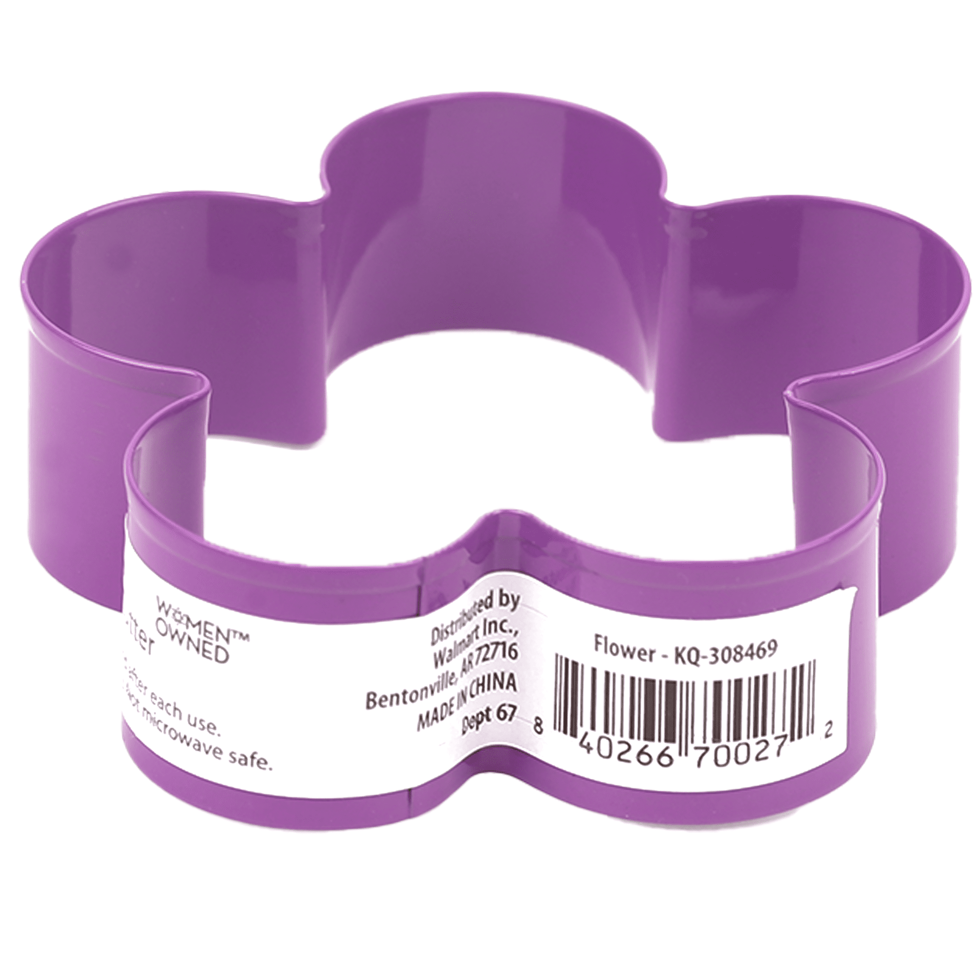 Way To Celebrate Flower Cookie Cutter Purple Stainless Steel Double ...