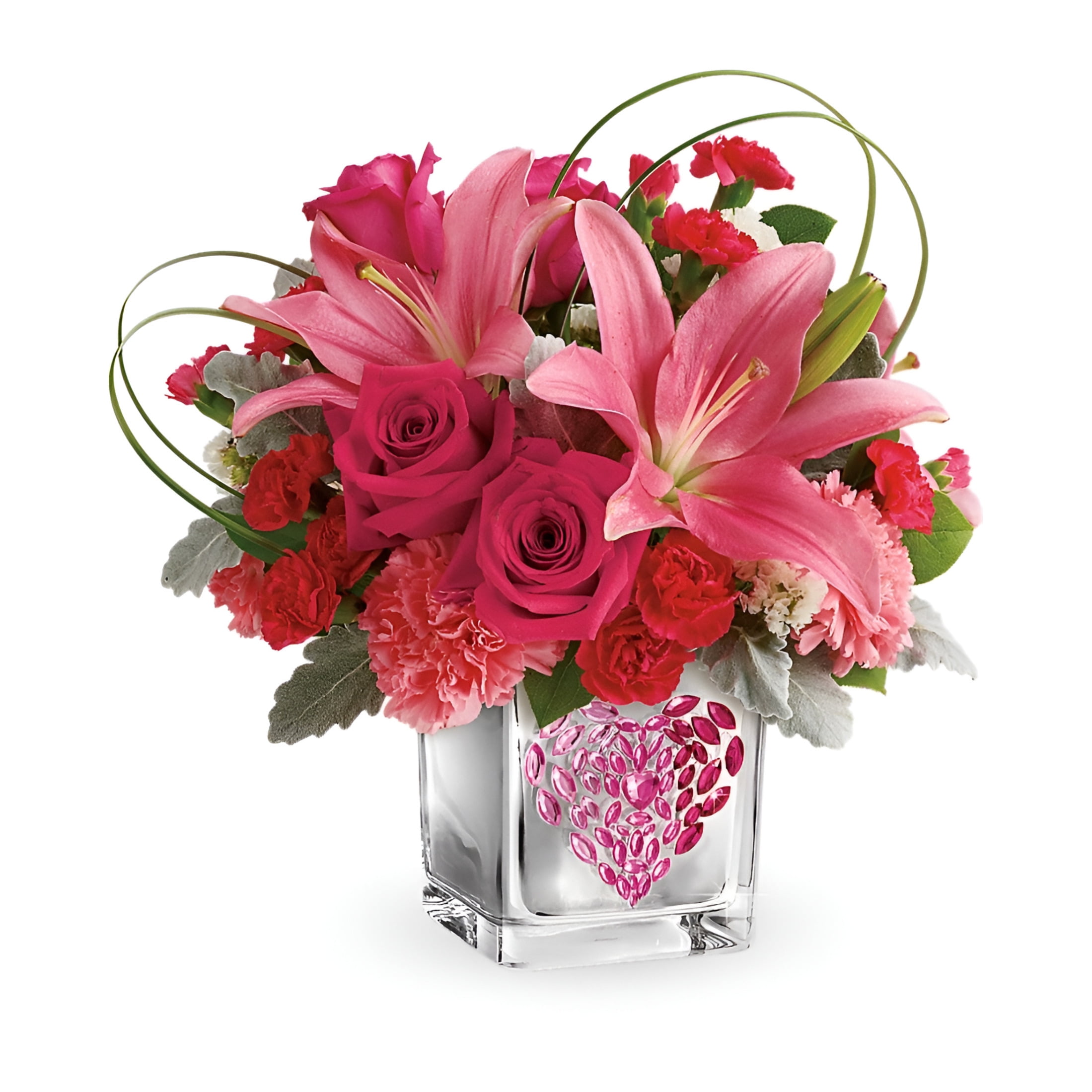 Flower Cottage on Main Teleflora's Jeweled Heart Bouquet - Walmart.com