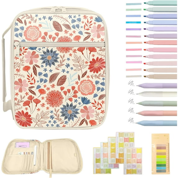 Flower Cover Case for Women, Large Carrying Cases with Durable Handle ...