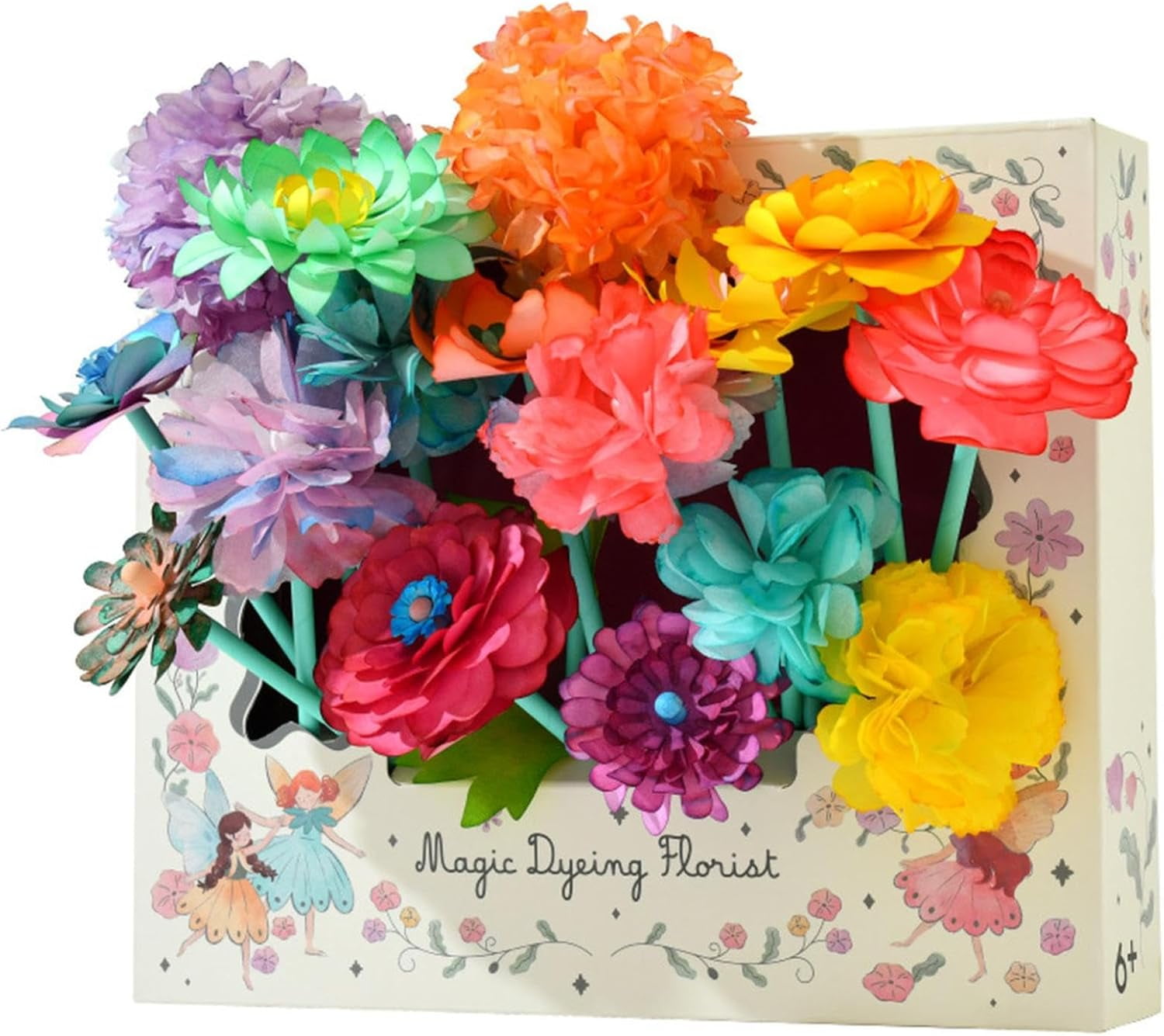 Flower Craft Kit for Kids, DIY Paper Flower Craft Kit, Fantasy Art-Magical Flowers, Colorful ...