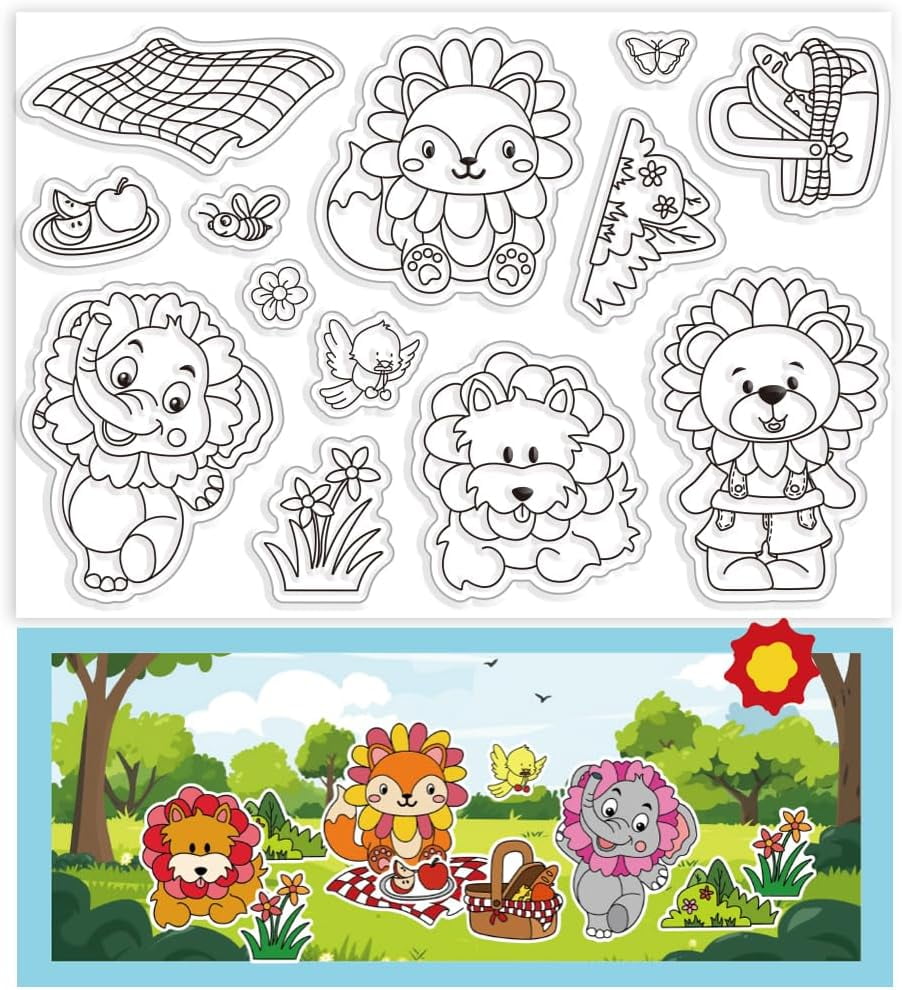 Flower Critters Silicone Clear Stamps for Card Making with Cute ...