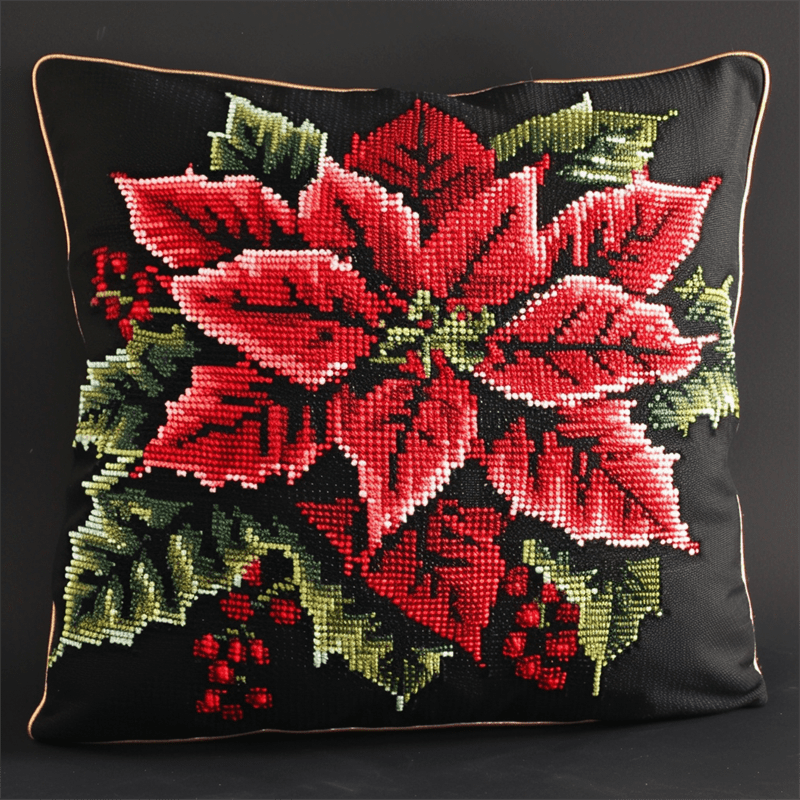 Flower Cross Stitch Pillow Cases Stamped Kits , 17.72" x 17.72" , Cross ...