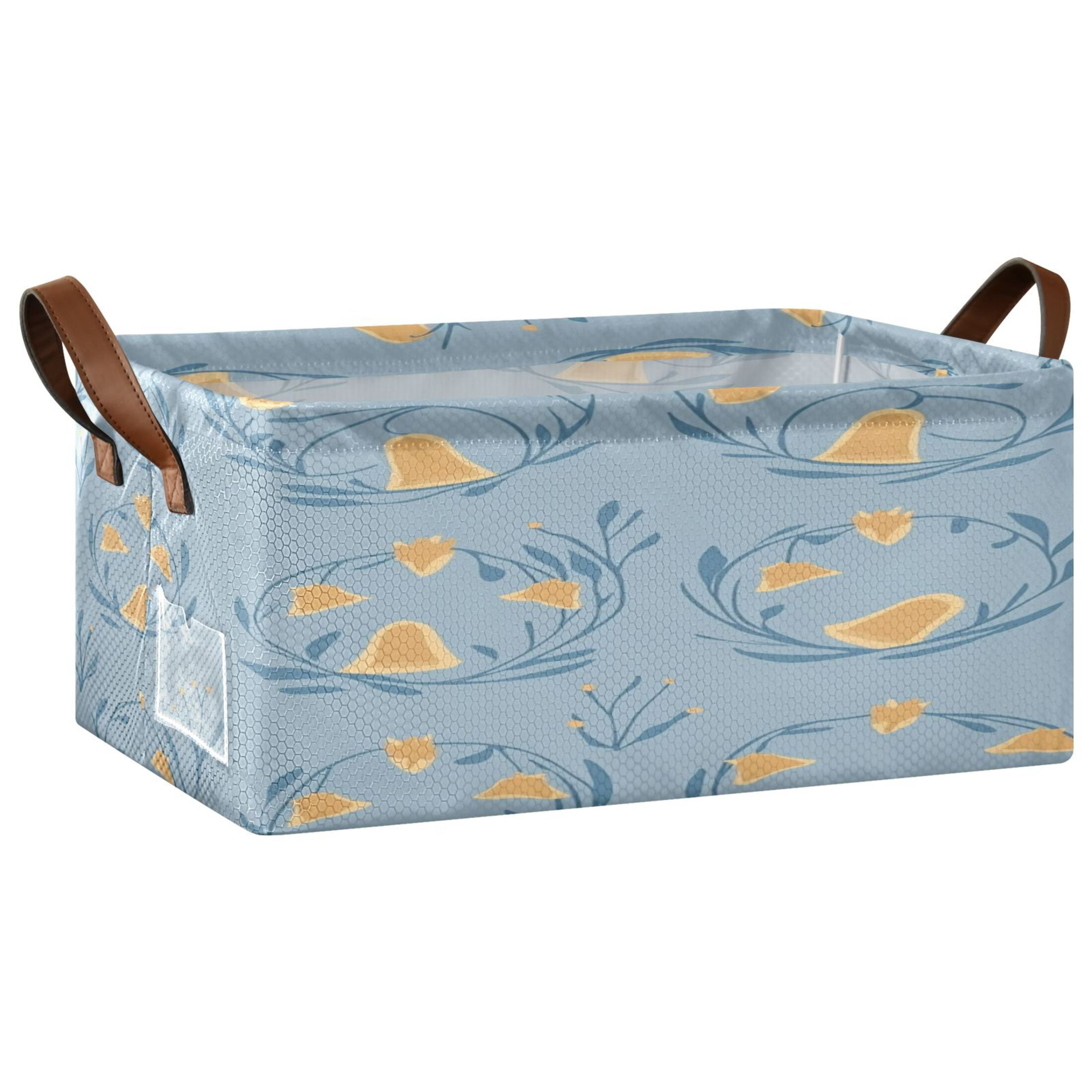 Flower Crown Pattern Open Home Storage Bins Foldable Metal Frame Shelf ...