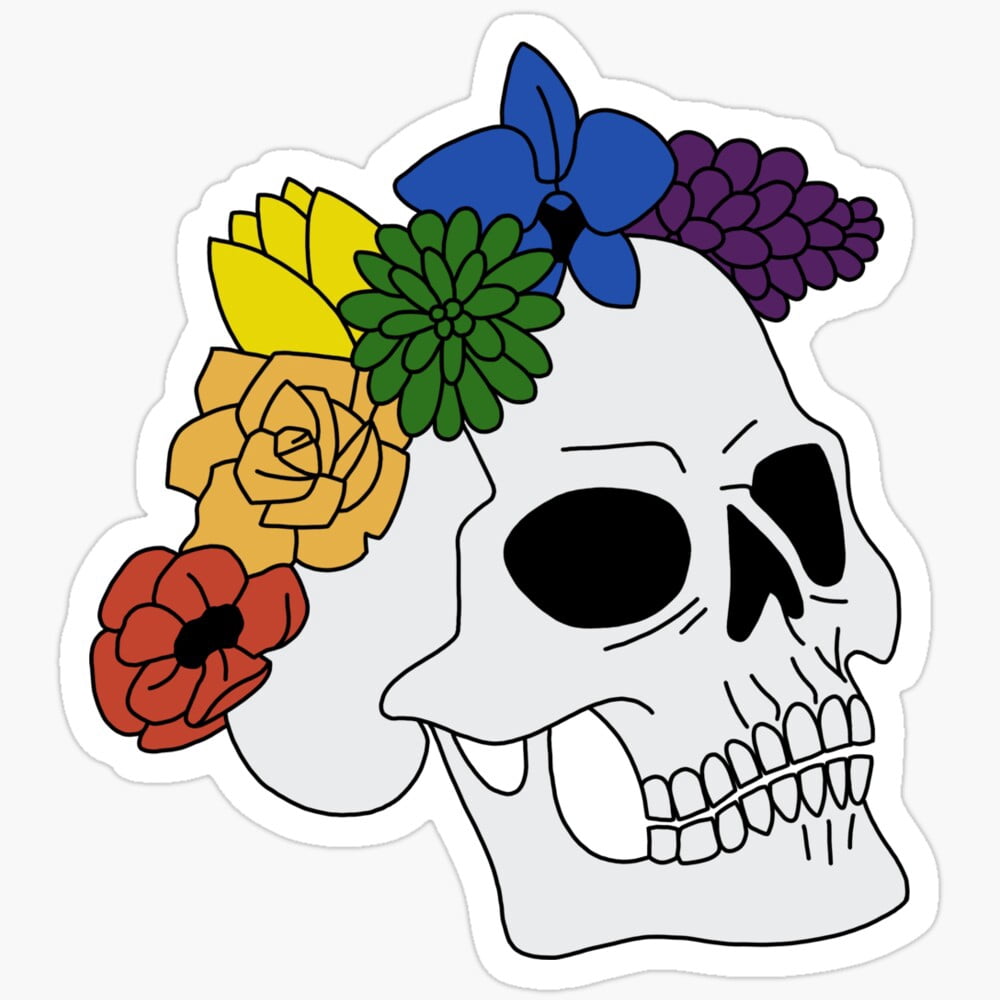 Flower Crown Sticker Phone Decal Water Bottle Stickers Car Decals ...