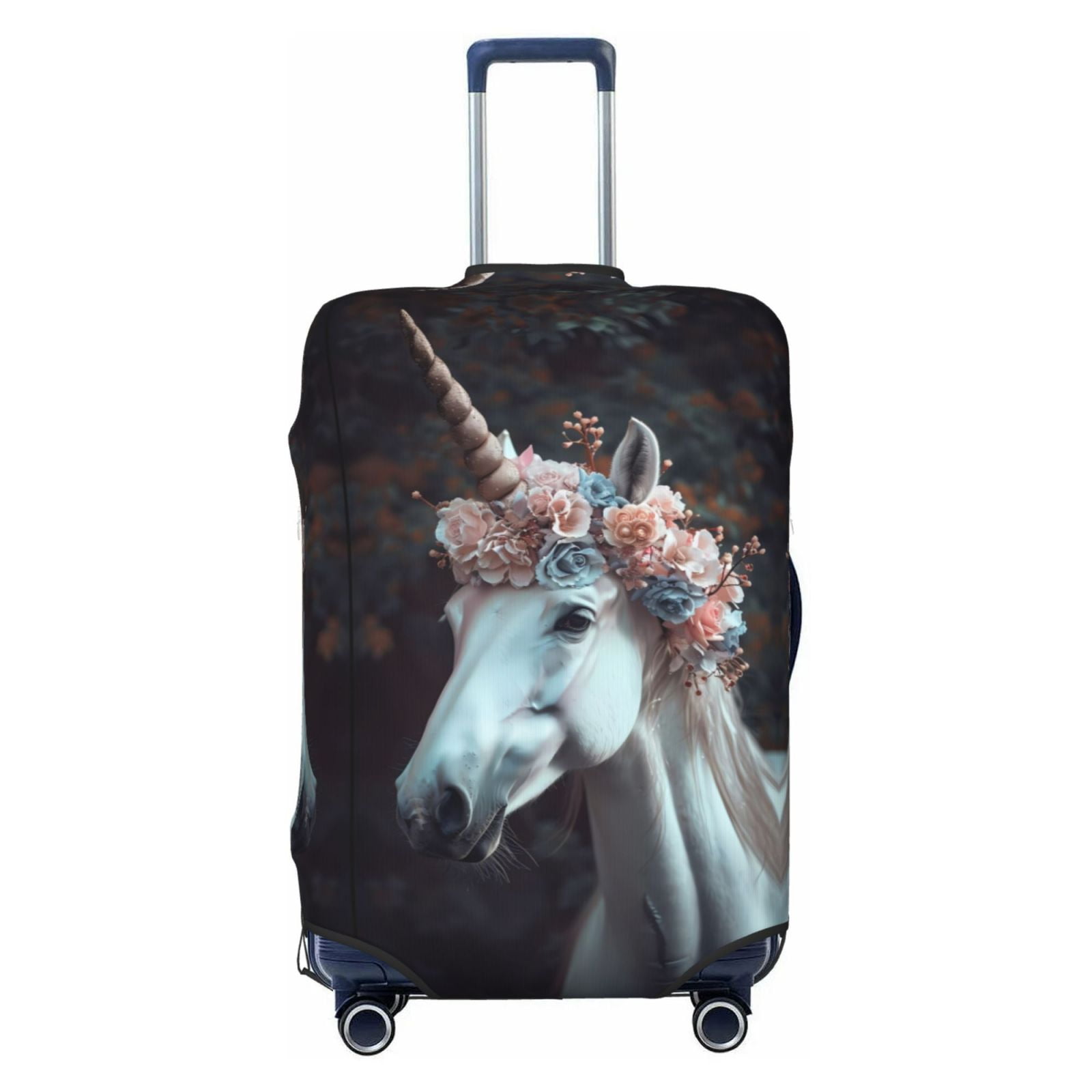 Flower Crown White Horse Luggage Cover, Suitcase Cover for Luggage Fits ...