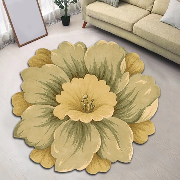 Flower Crystal Velvet Carpet, Chinese Floor Mat, Bedroom Bedside Carpet ...