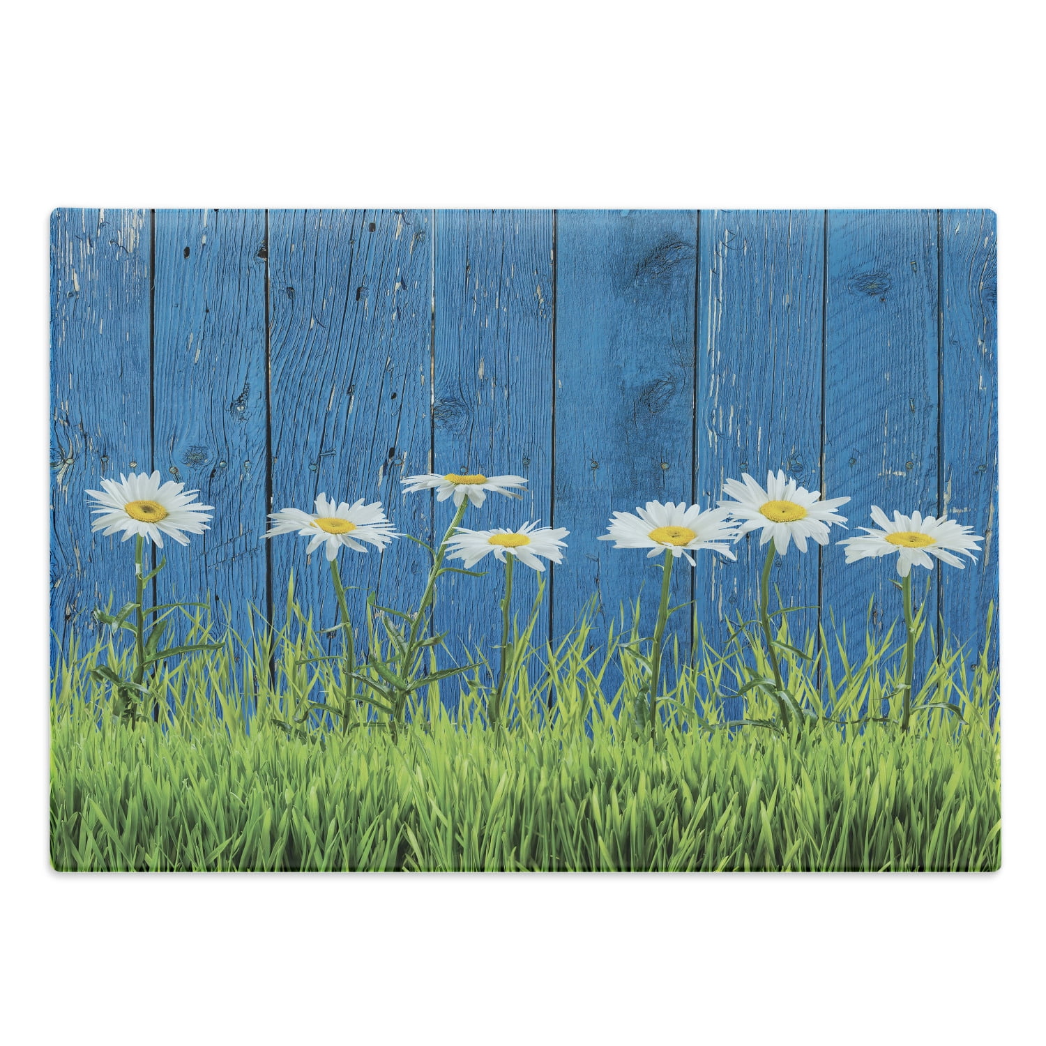 Flower Cutting Board, Fresh Springtime Grass and Daisy on Fence Summer ...