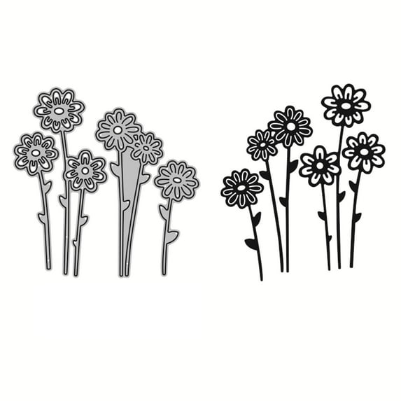 Flower Cutting Dies Metal Die Cuts Embossing Stencils for Scrapbooking ...