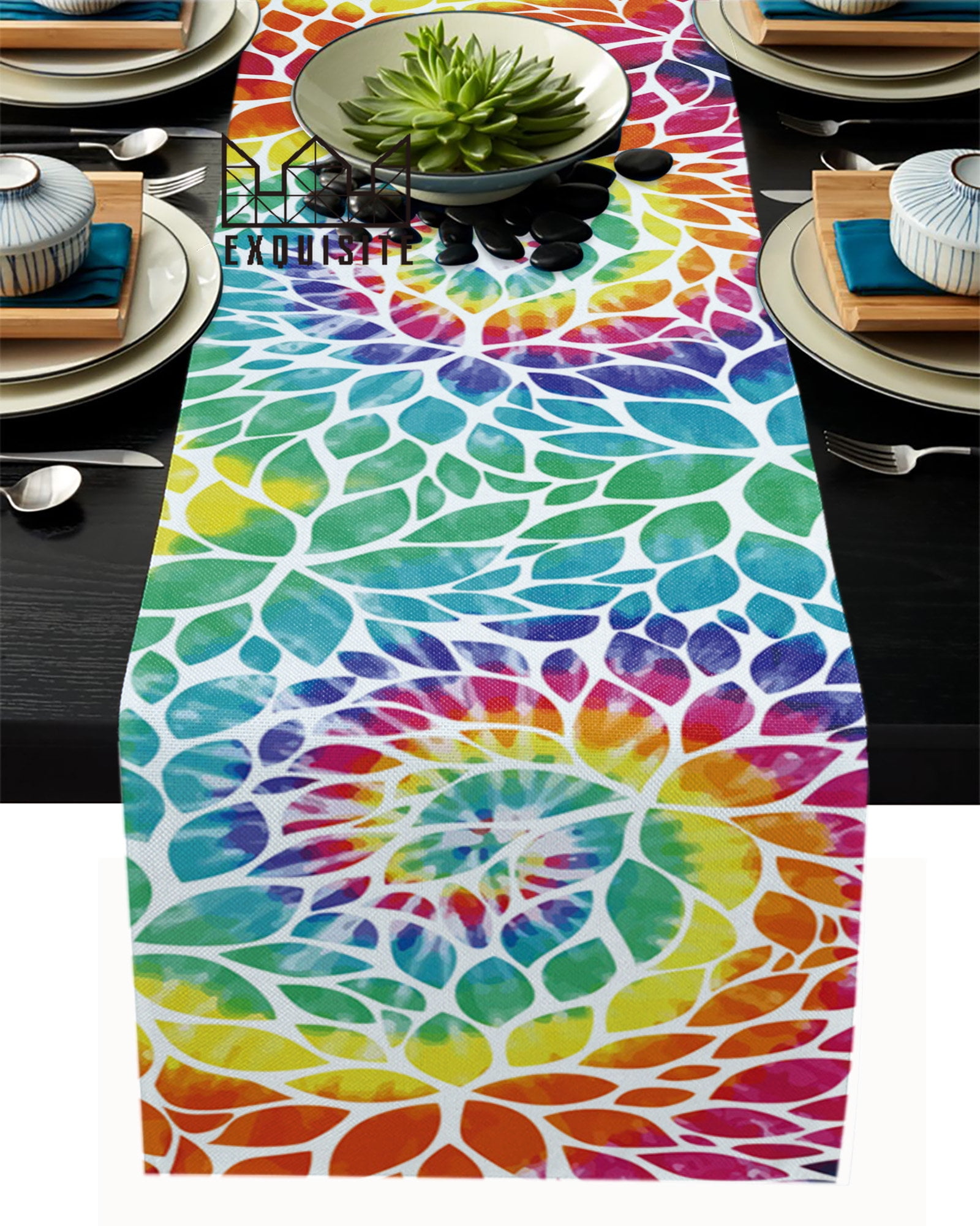 Flower Dahlia Tie-dye Coffee Table r Dining Table r Wedding Table ...