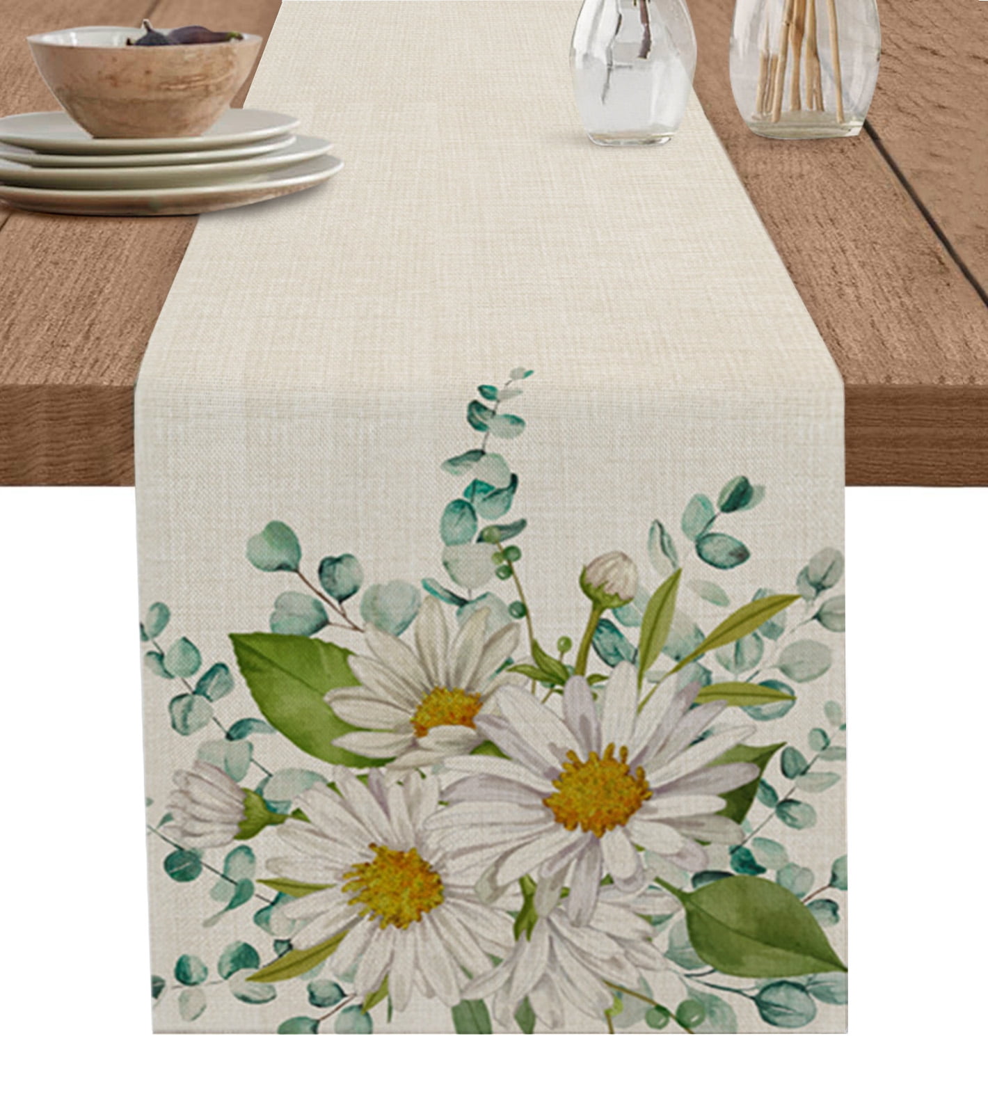 Flower Daisy Summer Simplicity Table Runner ration Home r Dinner Table ration Table r - Walmart.com