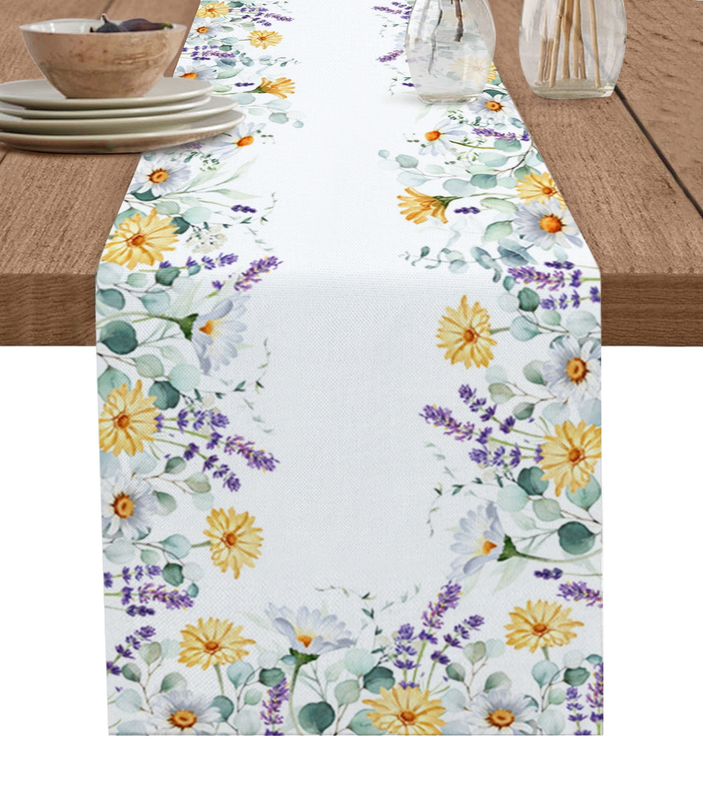 Flower Daisy Table Runner ration Home r Dinner Table ration Table r ...