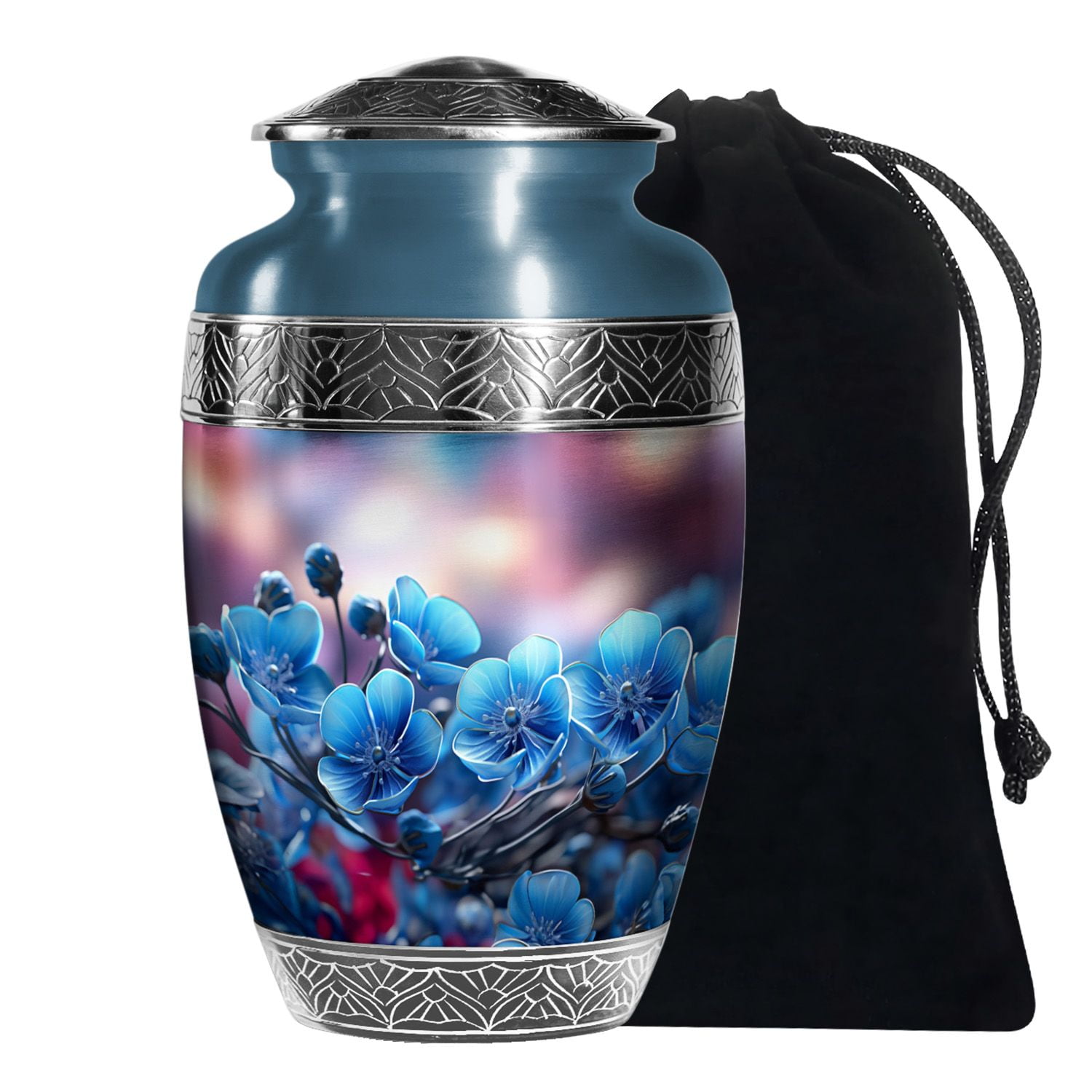 Flower Decorative Urn For Human Ashes Female Large Urn For Adult Male ...