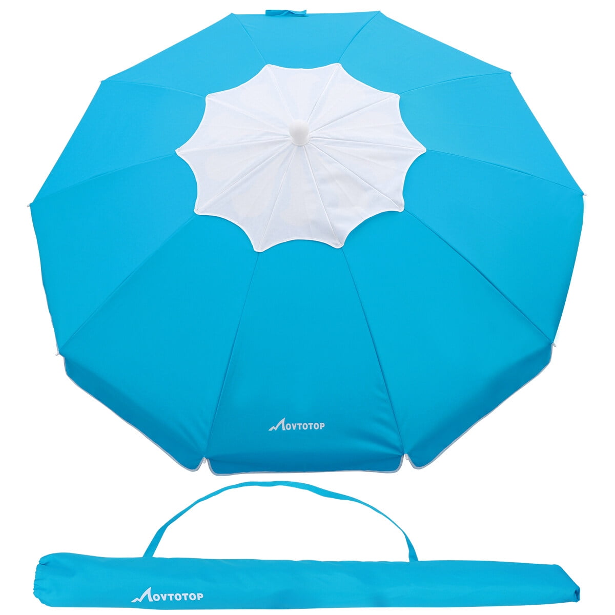 Flower Design Beach Umbrella UV Protection with Aluminum Pole Portable ...