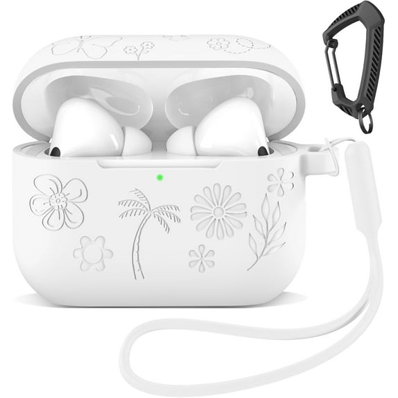 Flower Design Compatible with AirPods Pro 3 Case with Keychain/Hand ...
