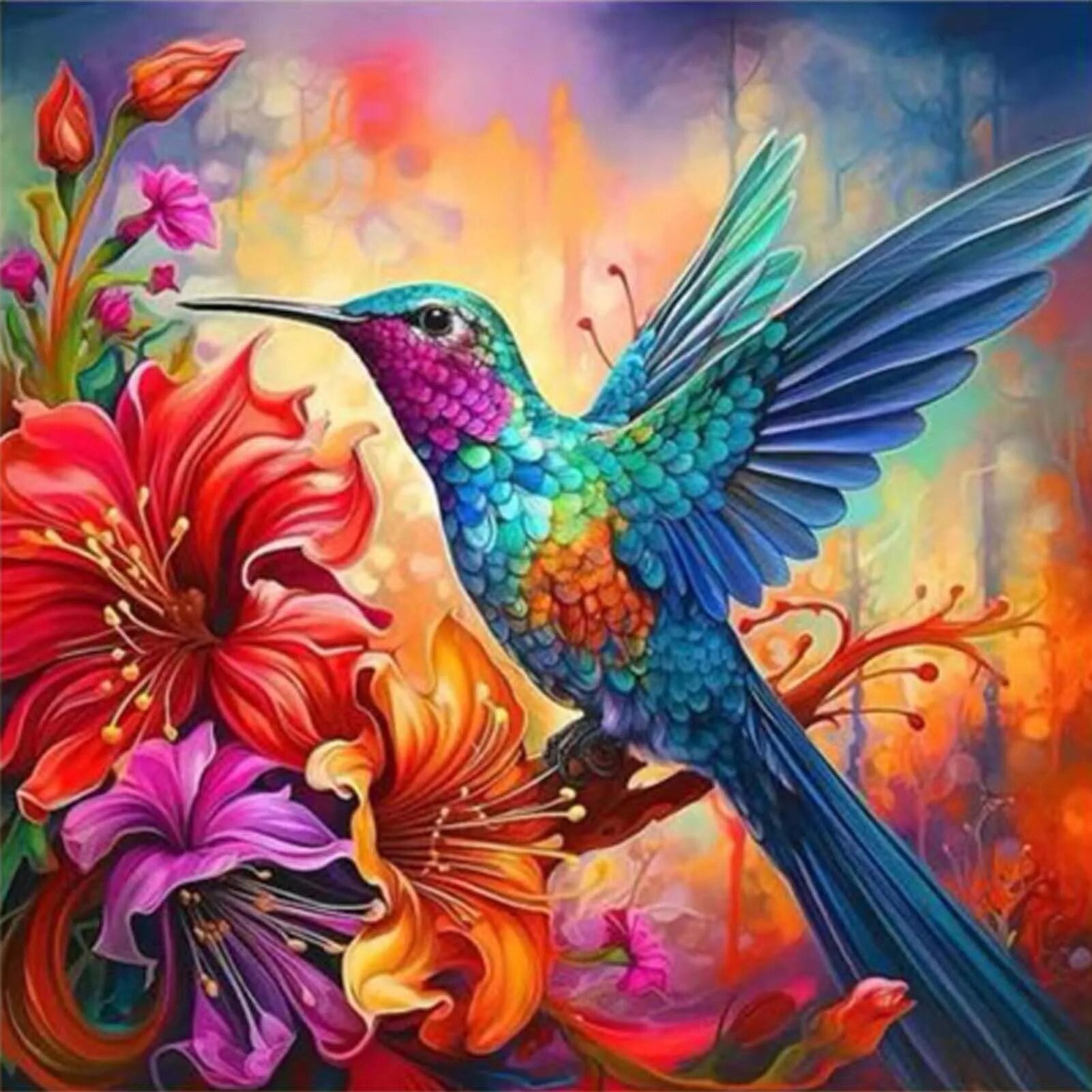 ZHUDENGXJL Flower Bird Diamond Painting Art Kit - Walmart.com