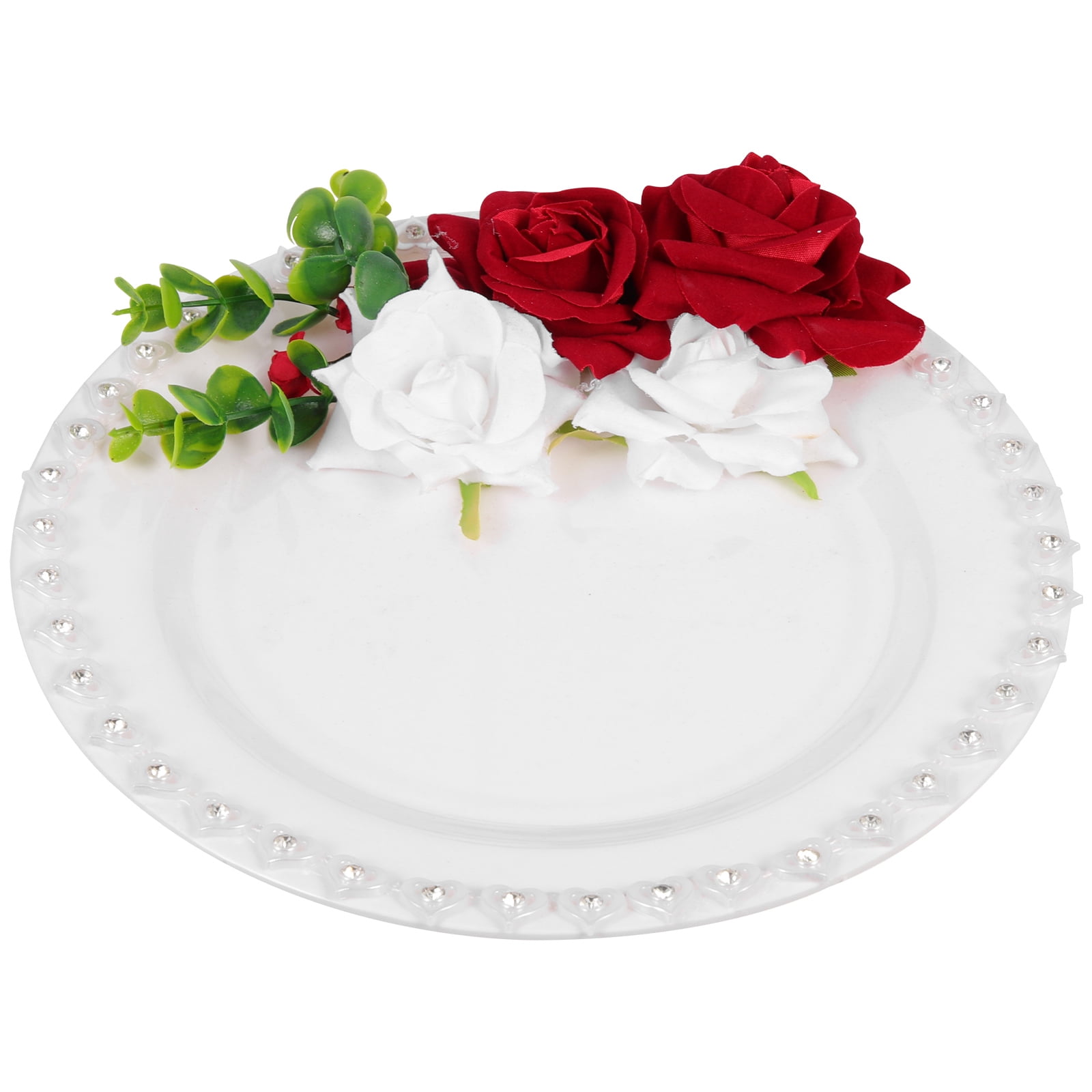 Flower Dim Sum Plate Round Meal Melamine Plastic Fruit Plates Salad ...