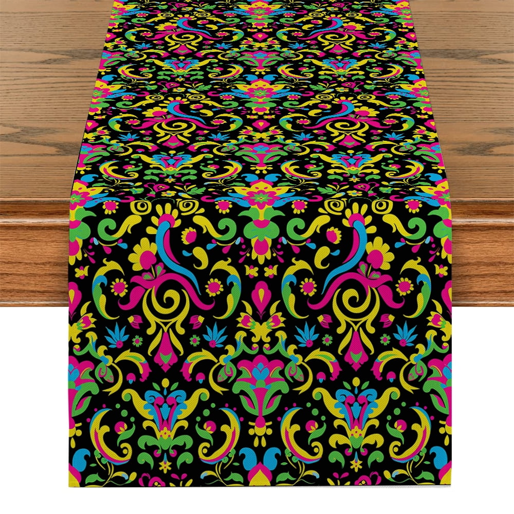 Flower Dinning Table rations Mexico Dining Table Runner for Party ...