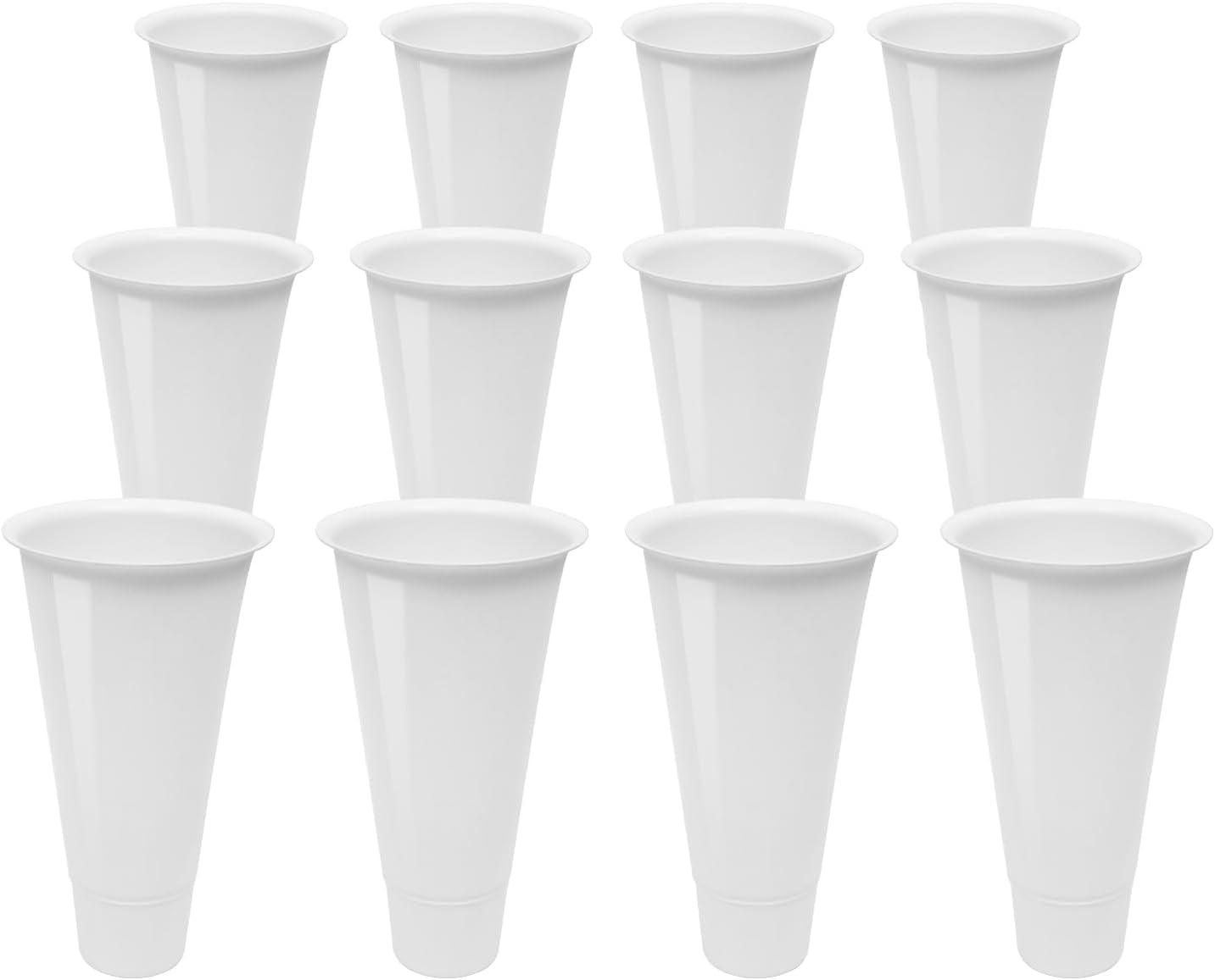 Flower Display Stand Buckets, 12 PCs Plastic Stand Tapered Buckets ...