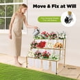 Flower Display Stand Cold-rolled Steel Plant Stand Rack with 12 Buckets ...