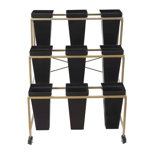 Flower Display Stand, Flower Display Stand with 9 PCS Buckets 3-tier ...