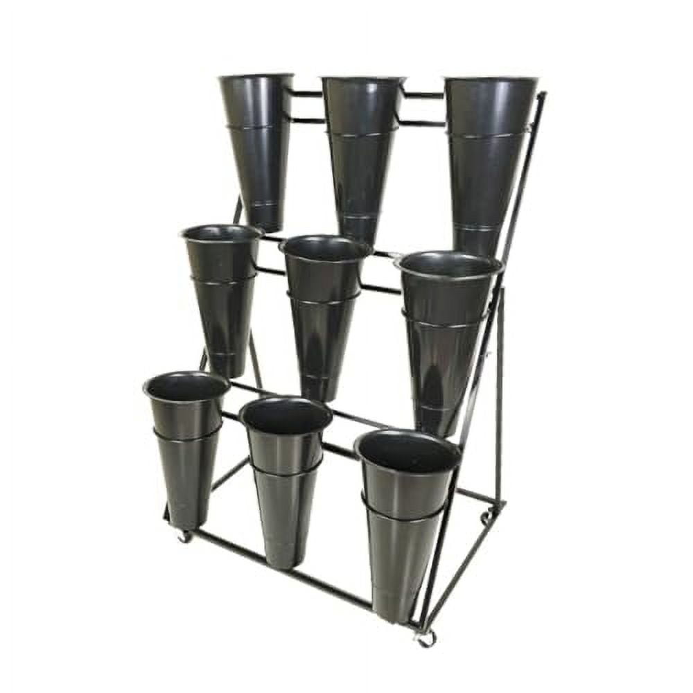 Flower Display Stands, Outdoor Plant Stand, Flower Bucket Racks with ...