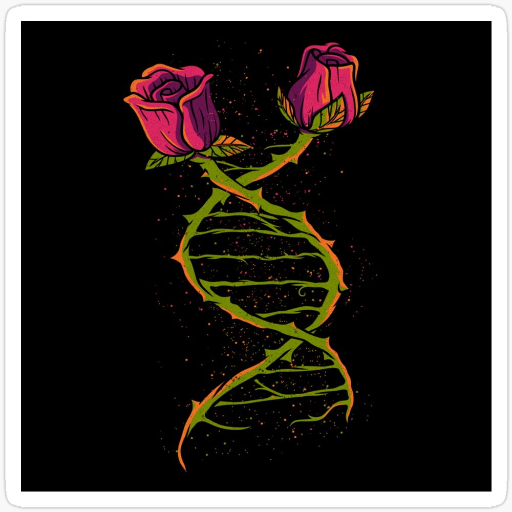 Flower Dna Sticker Phone Decal Water Bottle Stickers Car Decals, Laptop ...