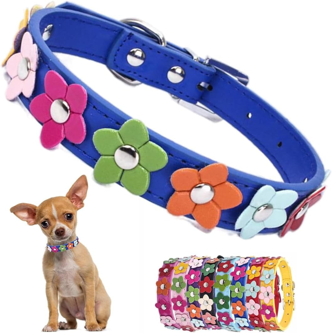 Flower Dog Collars for Small Dogs, Fancy Pretty Colorful Floral Cute ...