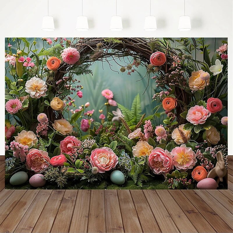 Flower Door Background Photography Birthday Party Baby Children Photo ...