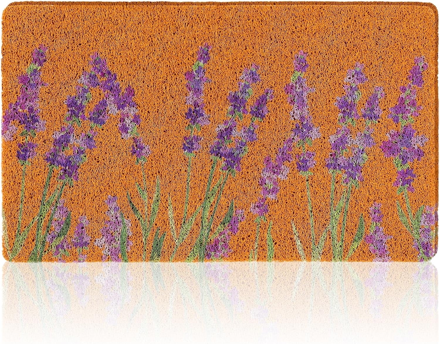 Flower Door Mat 18" x 30" Floral Welcome Door Mat Lavender Wildflower ...